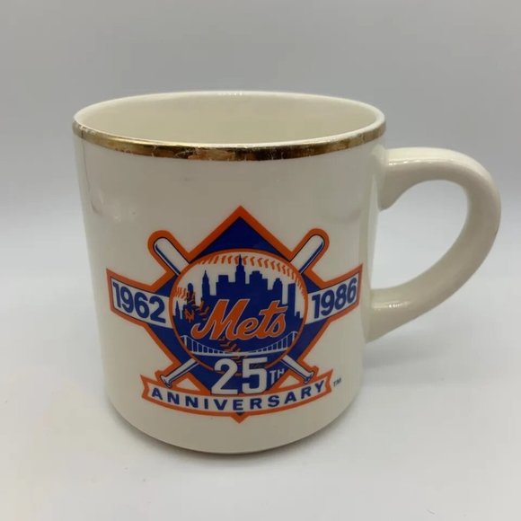 MLB | Dining | Vintage 986 New York Mets 25th Anniversary Ceramic ...